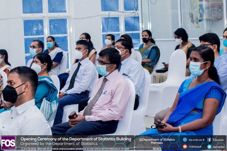 Opening of the New Building of the Department of Statistics ...