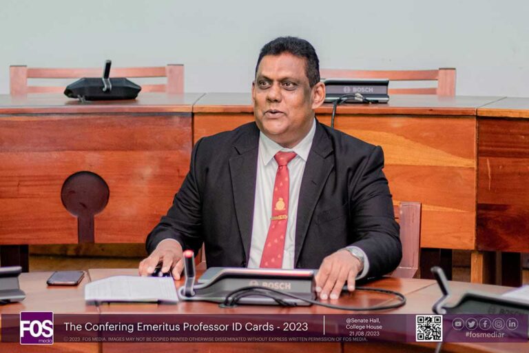 University of Colombo Extends Appreciation to Emeritus Professors ...