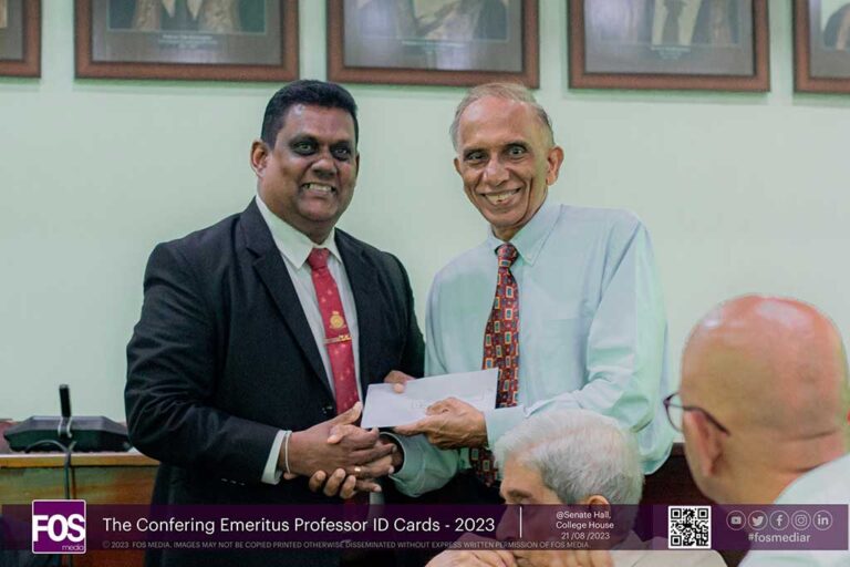 University of Colombo Extends Appreciation to Emeritus Professors ...