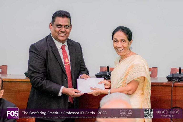 University of Colombo Extends Appreciation to Emeritus Professors ...